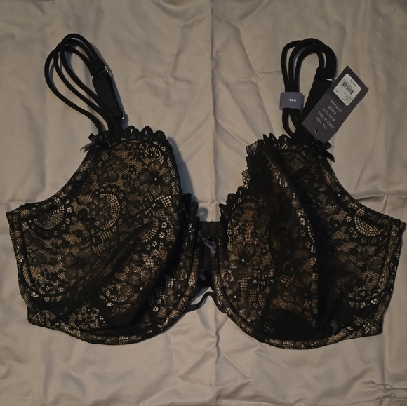Cacique | Intimates & Sleepwear | Cacique Black Lace Underwire Bra ...